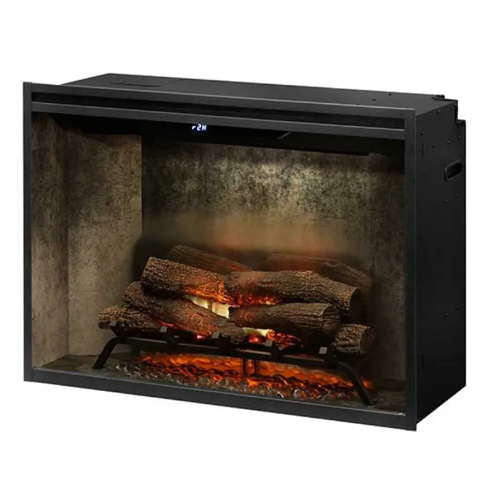 Dimplex Revillusion 36-inch Built-in Firebox with Glass Pane and Plug