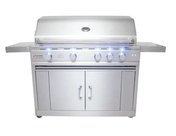 RCS Cutlass Pro Grill, Blue LED W/Rear Burner - RON42A - Natural Gas