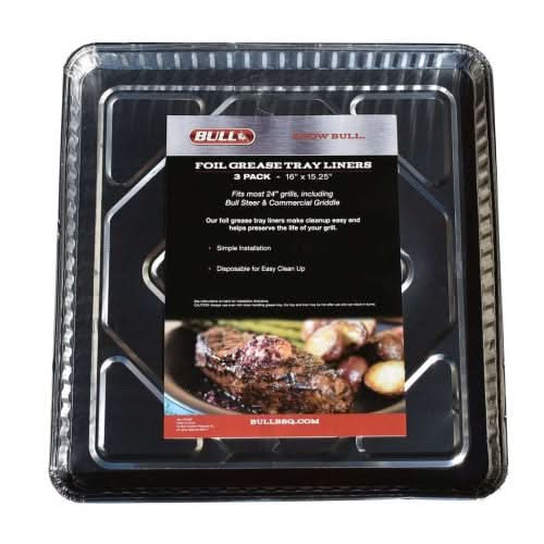Bull Outdoor Products Grill Grease Tray Liner- 3 Pack Poly Bag - 24267